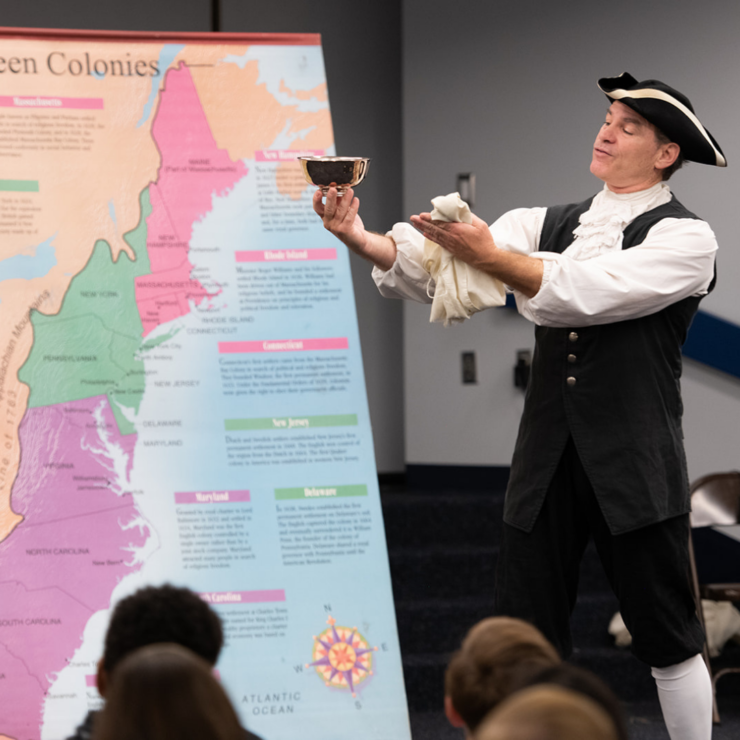 5th Grade History Assembly – History Brought to Life – Joel Greene